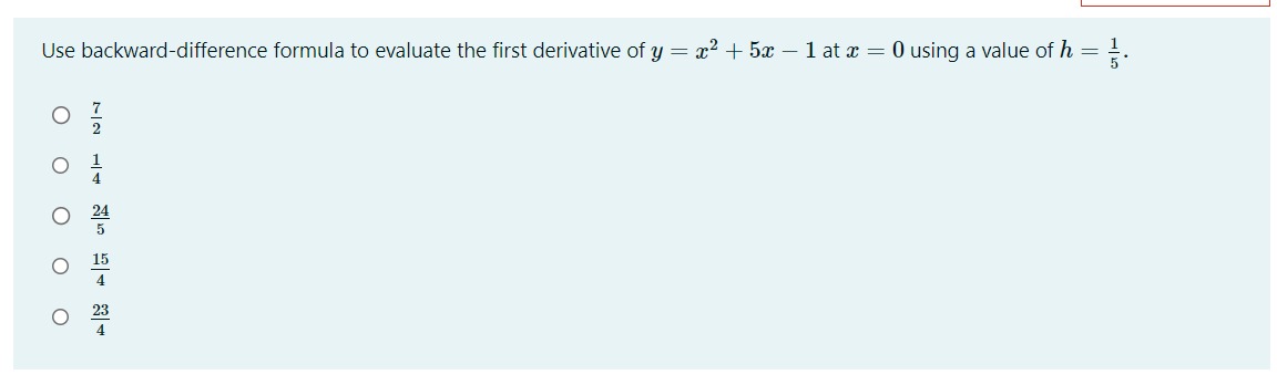 Solved Use backward-difference formula to evaluate the first | Chegg.com