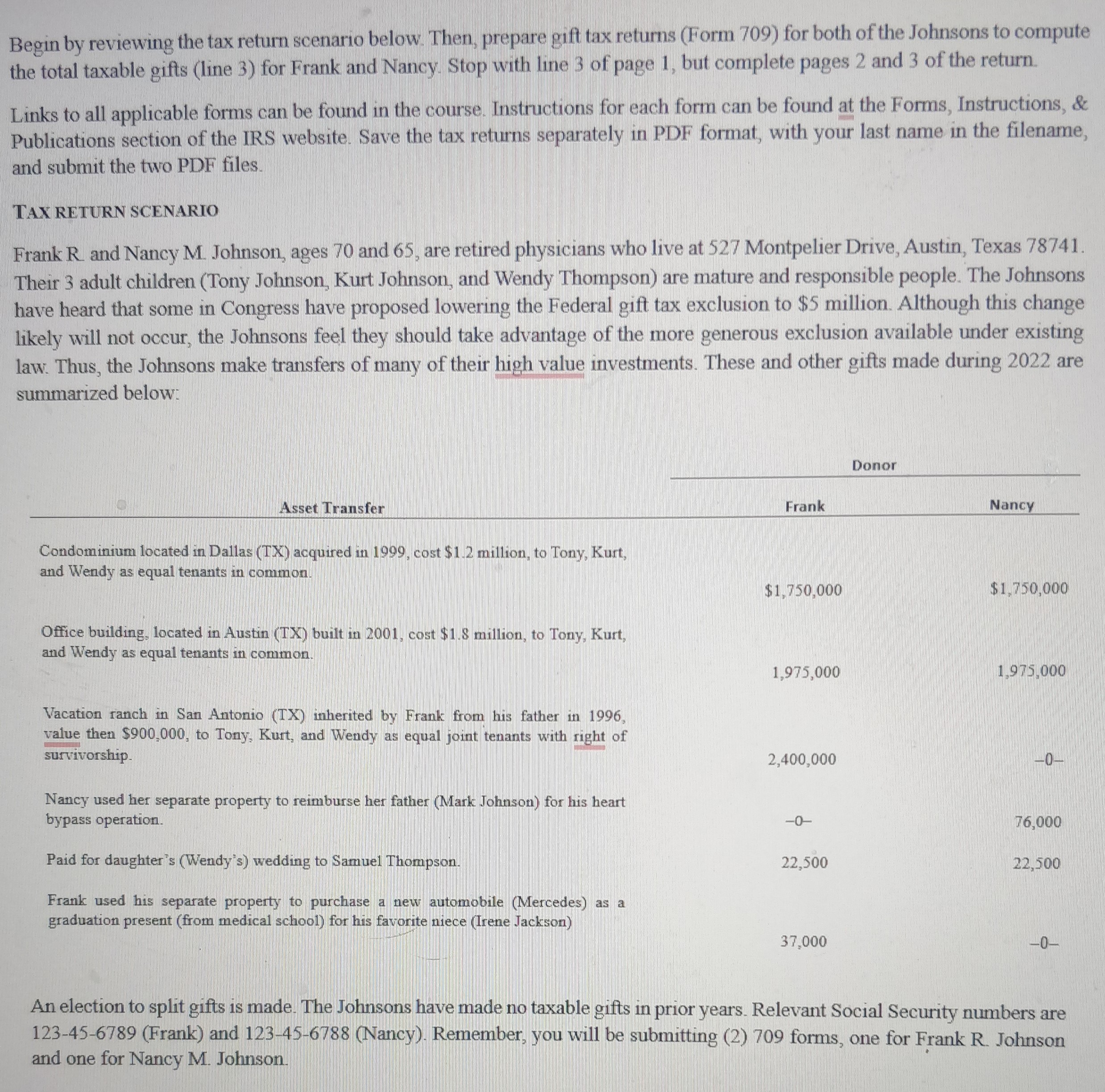 Solved Begin by reviewing the tax return scenario below. | Chegg.com