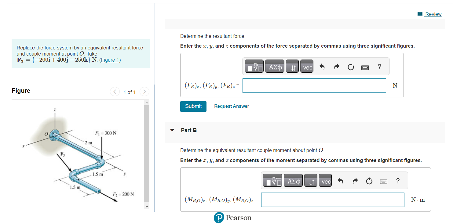 [solved] Determine The Resultant Force Replace The Force