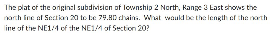 Solved The plat of the original subdivision of Township 2 | Chegg.com