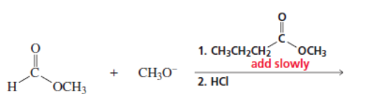 Solved 1. add slowly +CH3O− 2. HCl | Chegg.com