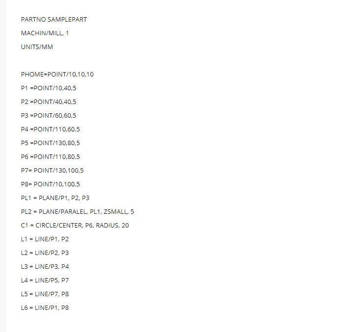 Solved Fill the missing statements in the APT part program | Chegg.com