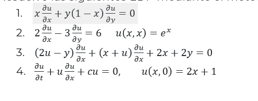 Solved solve by characteristic method | Chegg.com
