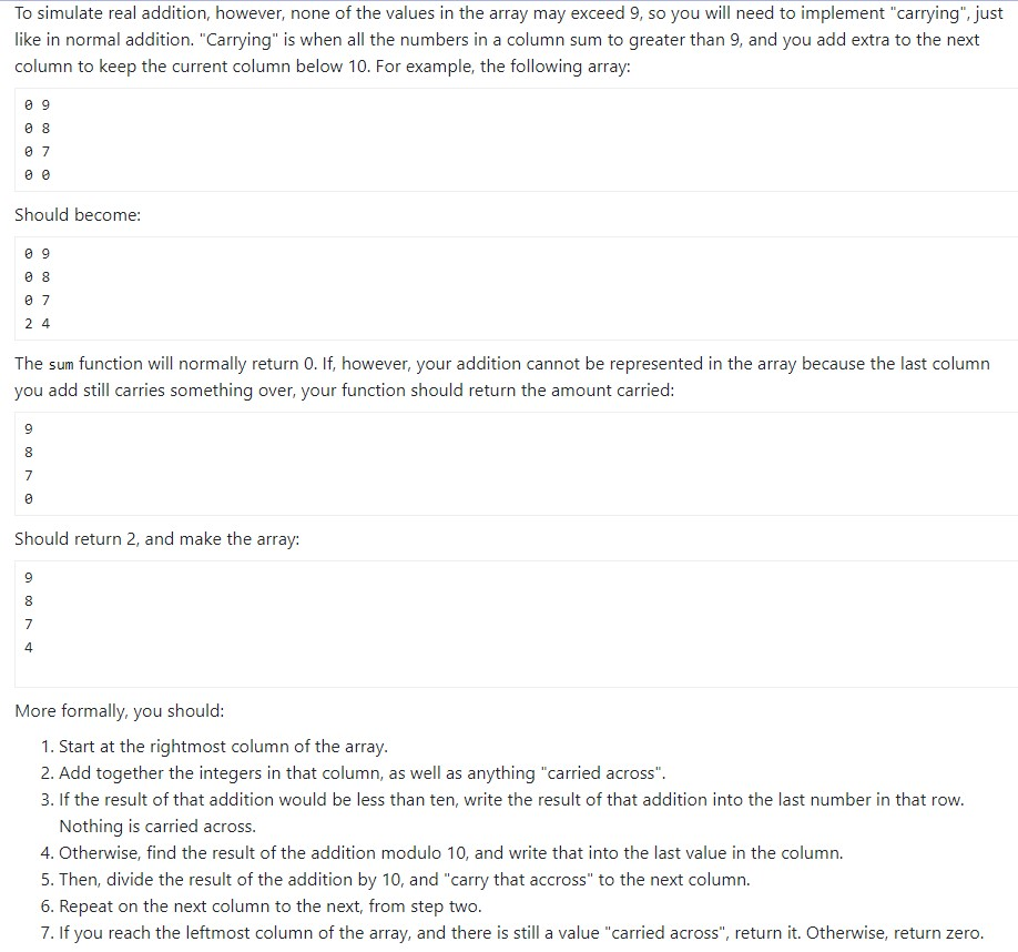 Solved EXERCISE — IN PAIRS: Add numbers in an array | Chegg.com
