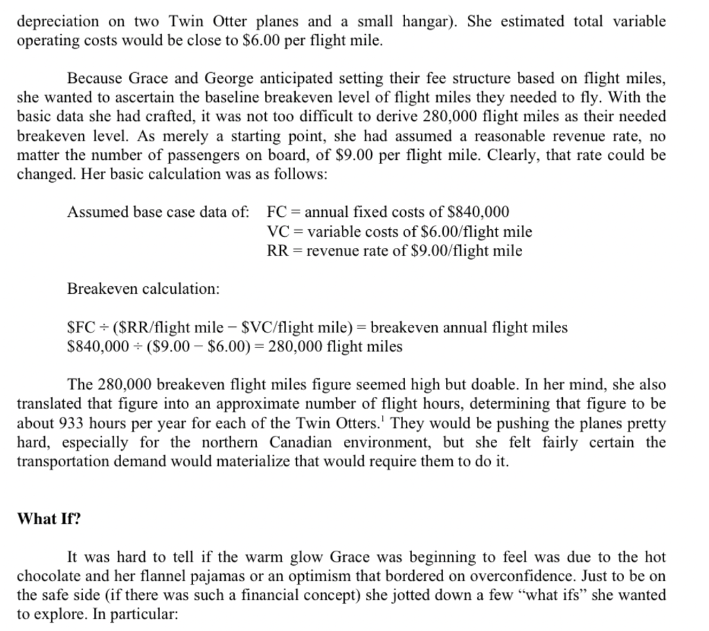 Solved HIGH POINT AVIATION: OPERATING BREAKEVENS George and | Chegg.com