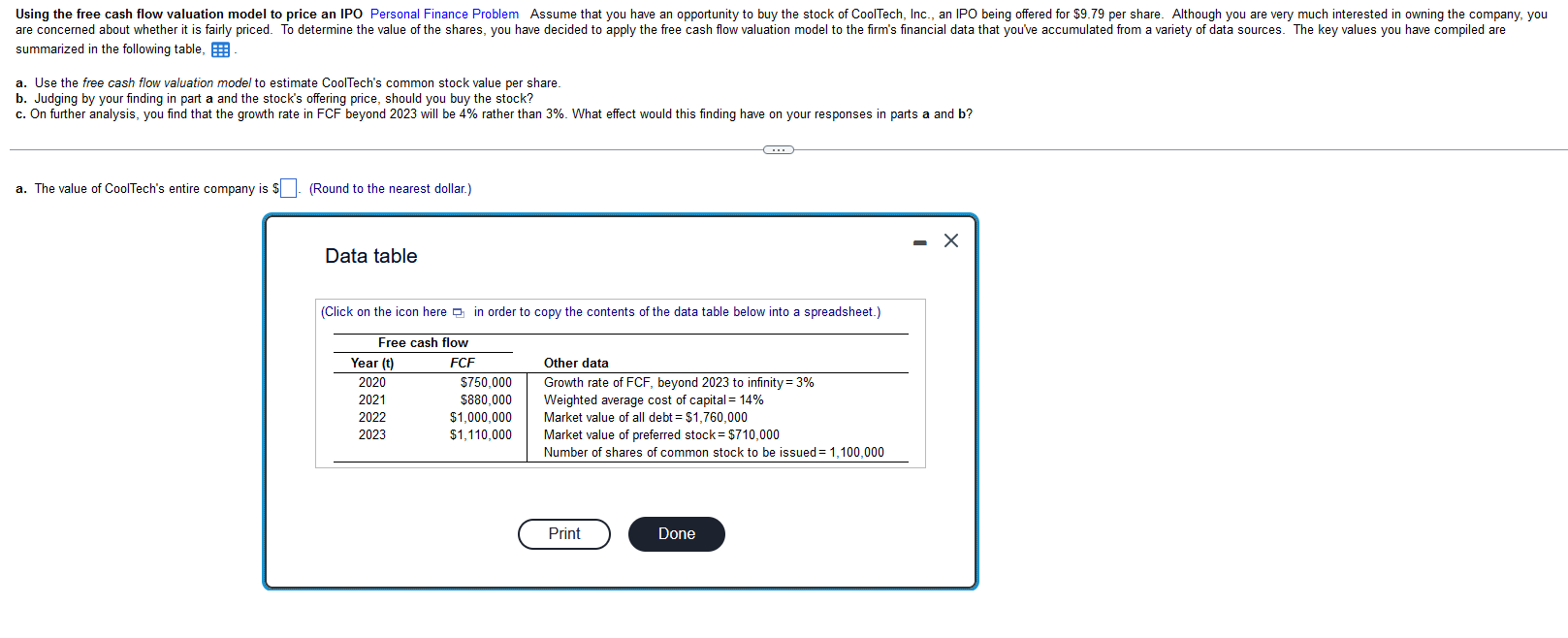 Solved summarized in the following table, a. Use the free | Chegg.com