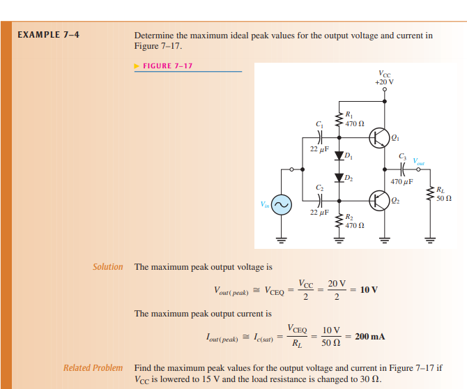 Solved Example 7 4 Determine The Maximum Ideal Peak Values 