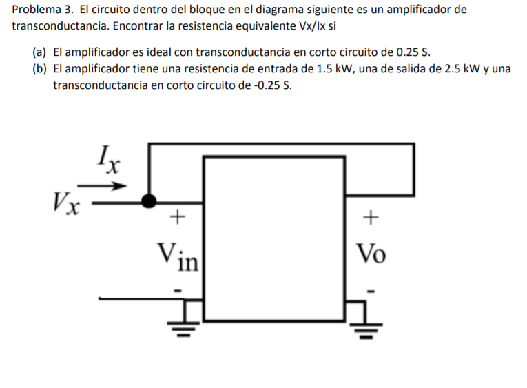 Solved Problem 3. The circuit inside the block in the | Chegg.com
