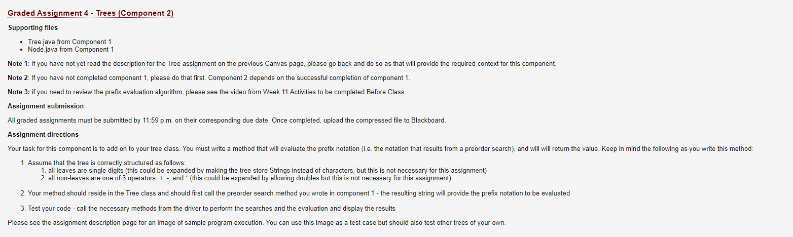 Solved This is component 1: Tree.java import | Chegg.com