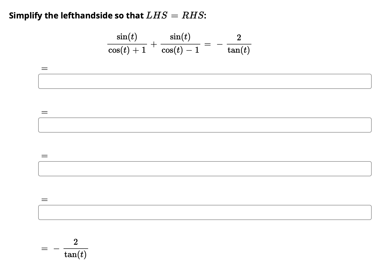 Solved Simplify the lefthandside so that LHS=RHS : | Chegg.com