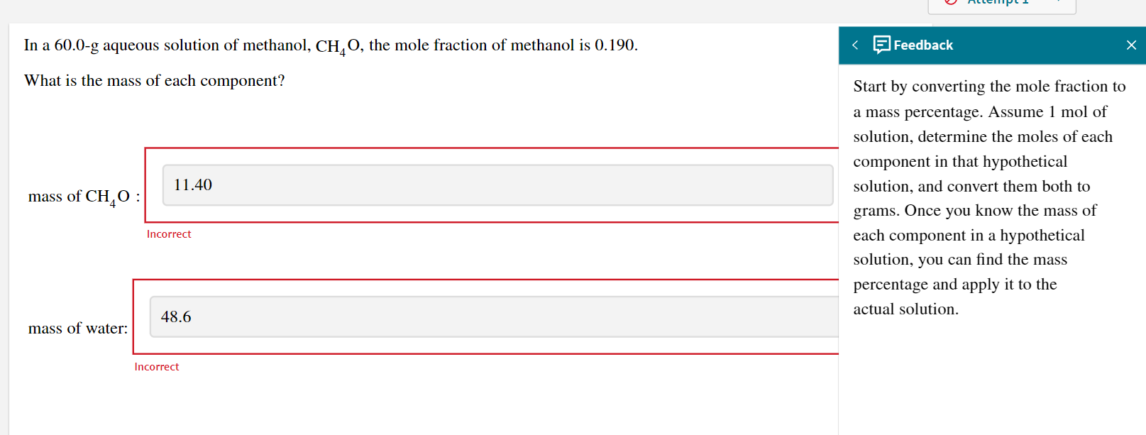 Solved In a 60.0-g aqueous solution of methanol, CH, O, the | Chegg.com