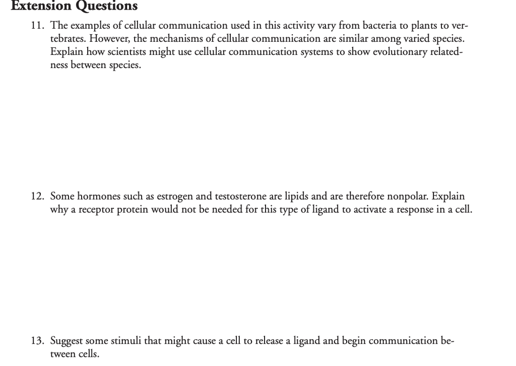 Solved Extension Questions 11. The examples of cellular | Chegg.com