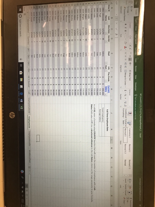 Solved In cell k3, enter a formula using COUNTIF function | Chegg.com