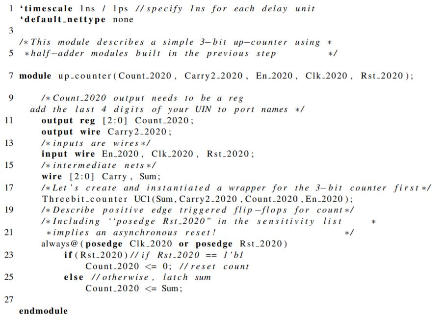 Solved Complete the up counter code using images below. | Chegg.com