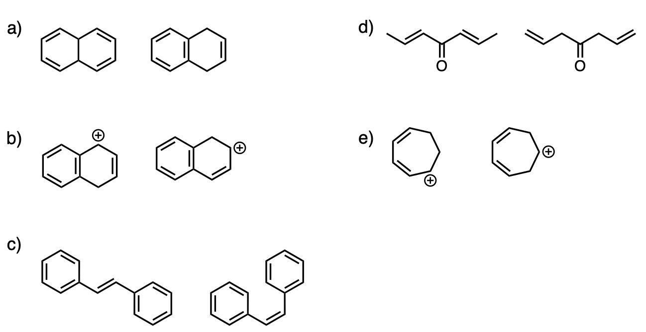 Solved For each pair of molecules below determine if they | Chegg.com