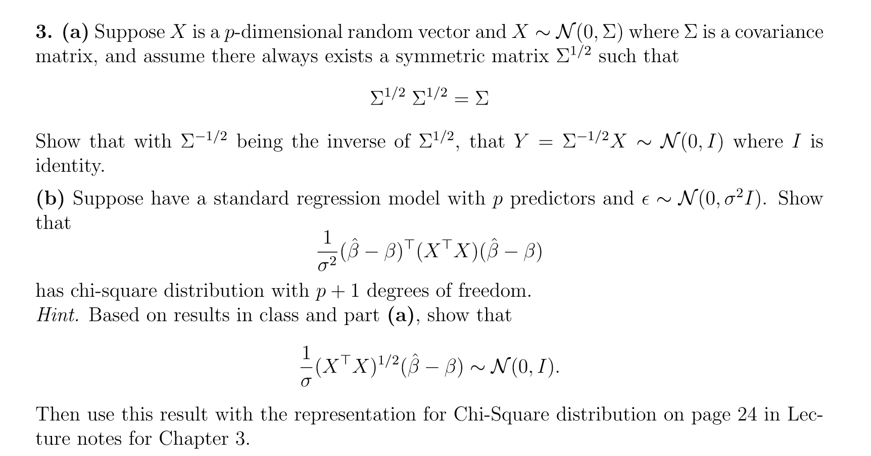 Solved Is A Covariance 3 A Suppose X Is A P Dimensional