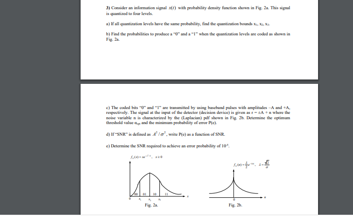 3) Consider an information signal x(t) with | Chegg.com