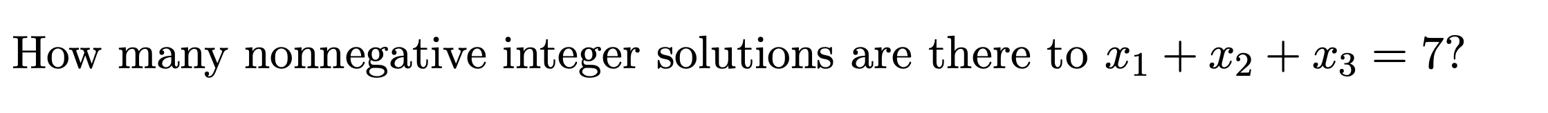 Solved How many nonnegative integer solutions are there to | Chegg.com