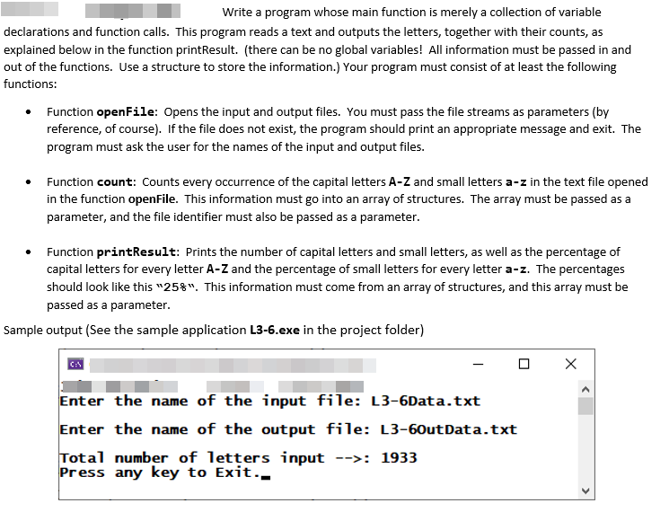 Solved Write a program whose main function is merely a | Chegg.com
