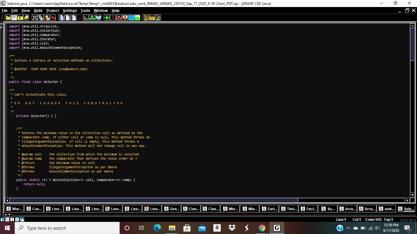 Solved Collection Selector Problem Overview This assignment | Chegg.com