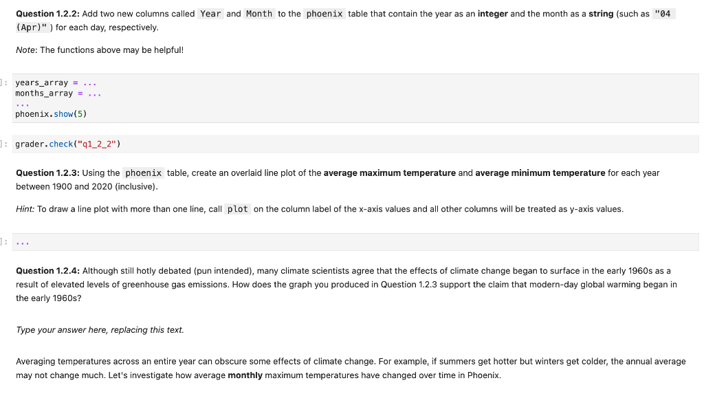 Question 1 2 2 Add Two New Columns Called Year And