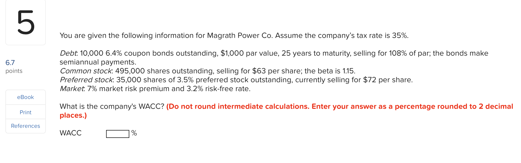 Solved 4 Mullineaux Corporation has a target capital | Chegg.com
