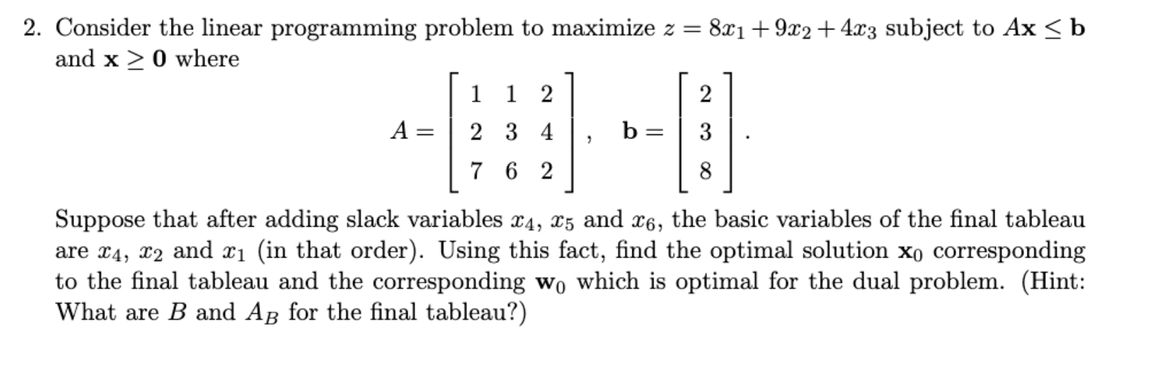 Solved Consider the linear programming problem to ﻿maximize | Chegg.com