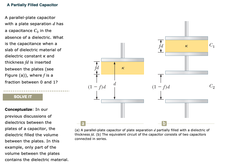 Solved A Partially Filled Capacitor A parallel-plate | Chegg.com