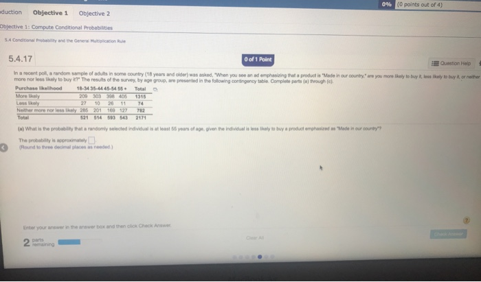 Solved 0% (0 points out of 4) duction Objective 1 Objective | Chegg.com