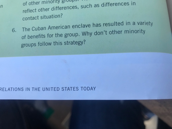 of other minority grup reflect other differences, | Chegg.com