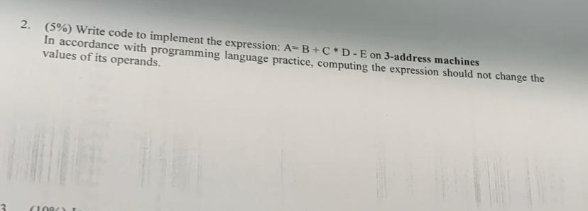 Solved 2 5 Write Code To Implement The Expression Abc 5528