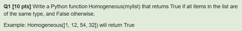 Solved Q1 [10 pts] Write a Python function | Chegg.com