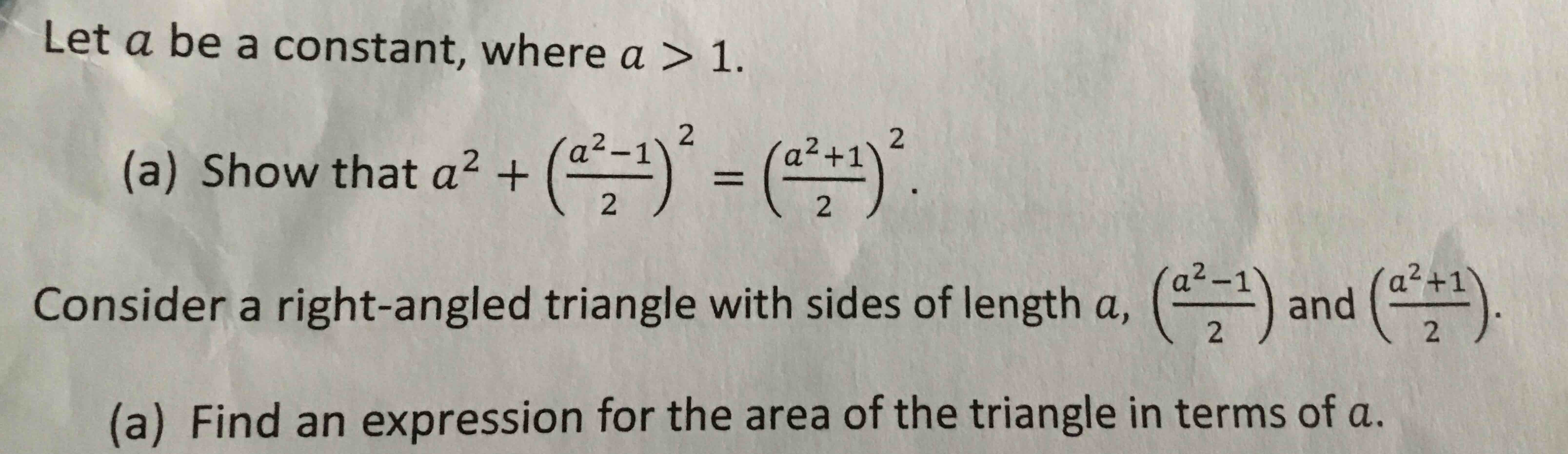 Solved Let a ﻿be a constant, where a>1.(a) ﻿Show that | Chegg.com