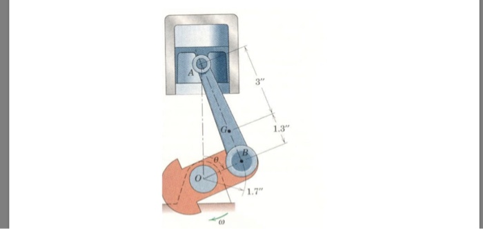 Solved The connecting rod AB of an internal-combustion | Chegg.com