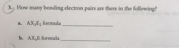 Solved 3.) How many bonding electron pairs are there in the | Chegg.com