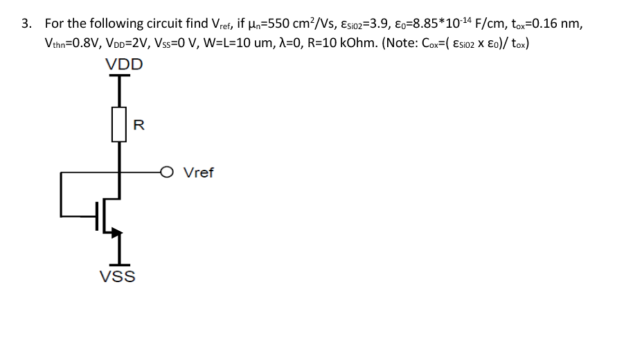 Solved 3. For the following circuit find Vref, if un=550 | Chegg.com