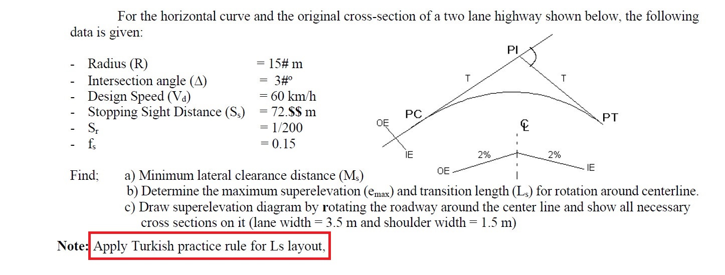 Solved For the horizontal curve and the original | Chegg.com