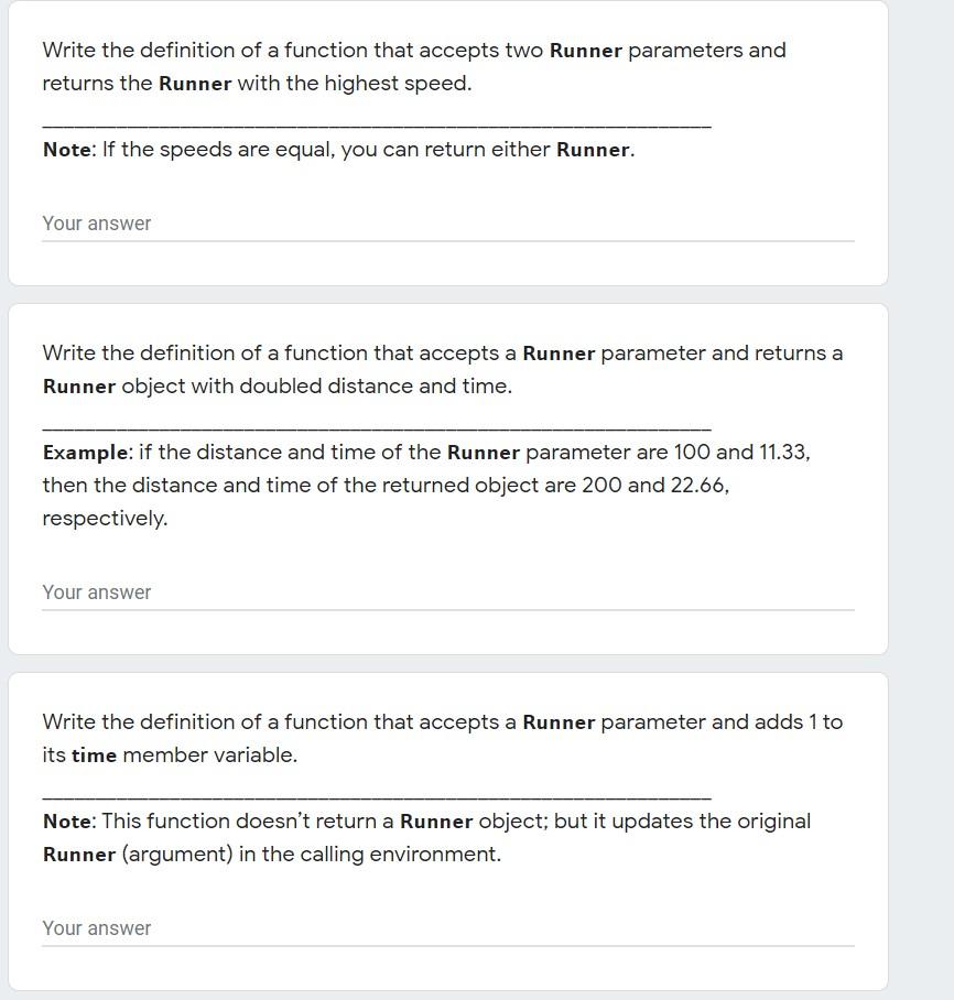 Solved Write the definition of a function that accepts two | Chegg.com
