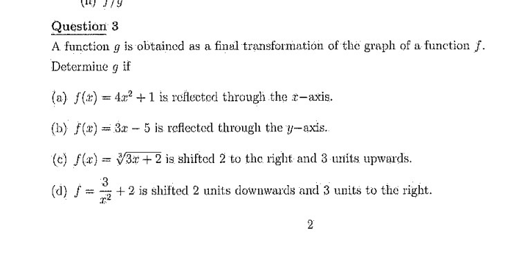 Solved Question 3 A function g is obtained as a final | Chegg.com