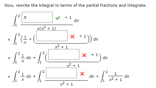 Solved Now, rewrite the integral in terms of the partial | Chegg.com