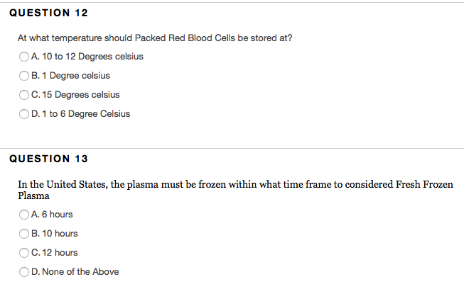 Solved QUESTION 12 At what temperature should Packed Red | Chegg.com