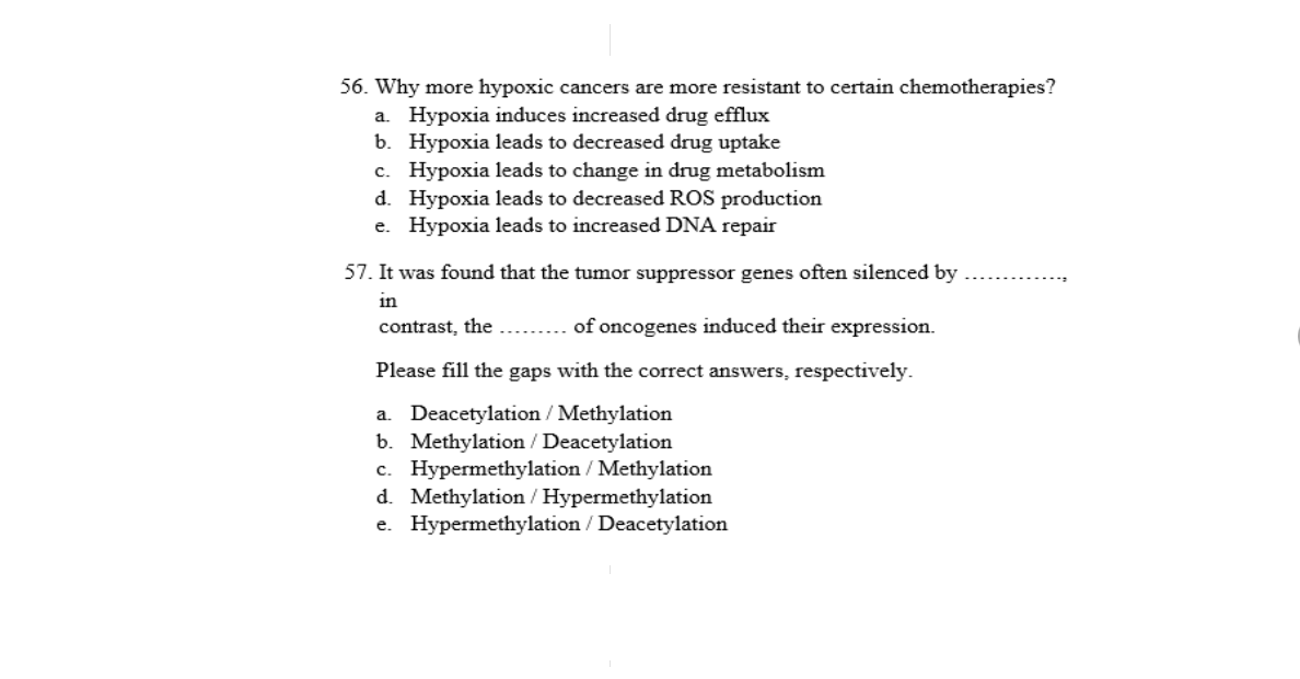 Solved Please solve ALL the questions (56, 57) given below. | Chegg.com