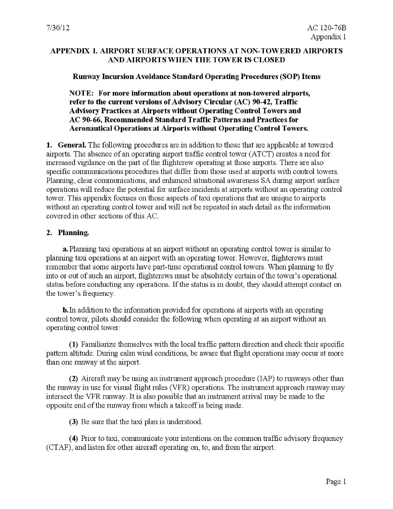 Solved: From The Article Advisory Circular (AC) 120-74B “F... | Chegg.com