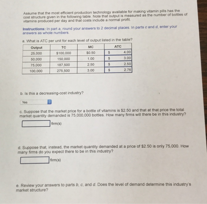 Solved Assume that the most efficient production technology | Chegg.com