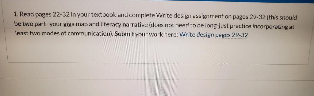 1. Read pages 22-32 in your textbook and complete | Chegg.com