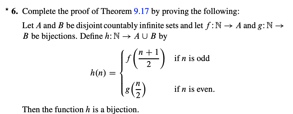 Solved Complete the proof of Theorem 9.17 by proving the | Chegg.com