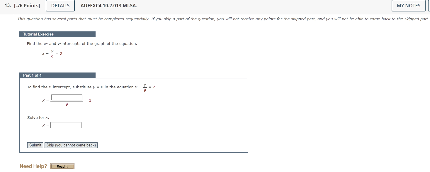 Solved 13. [-16 Points] DETAILS AUFEXC4 10.2.013.MI.SA. MY | Chegg.com