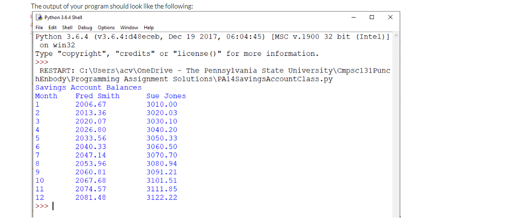 Solved Savings Account Class Create class Savings Account. | Chegg.com