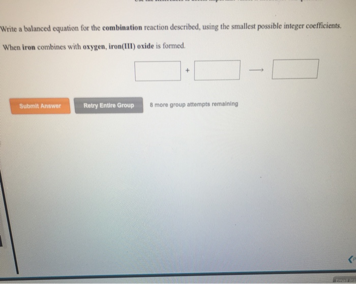 Solved Write a balanced equation for the combination | Chegg.com