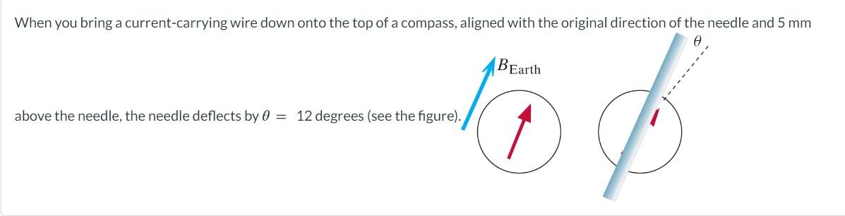 Solved above the needle, the needle deflects by θ=12 degrees | Chegg.com